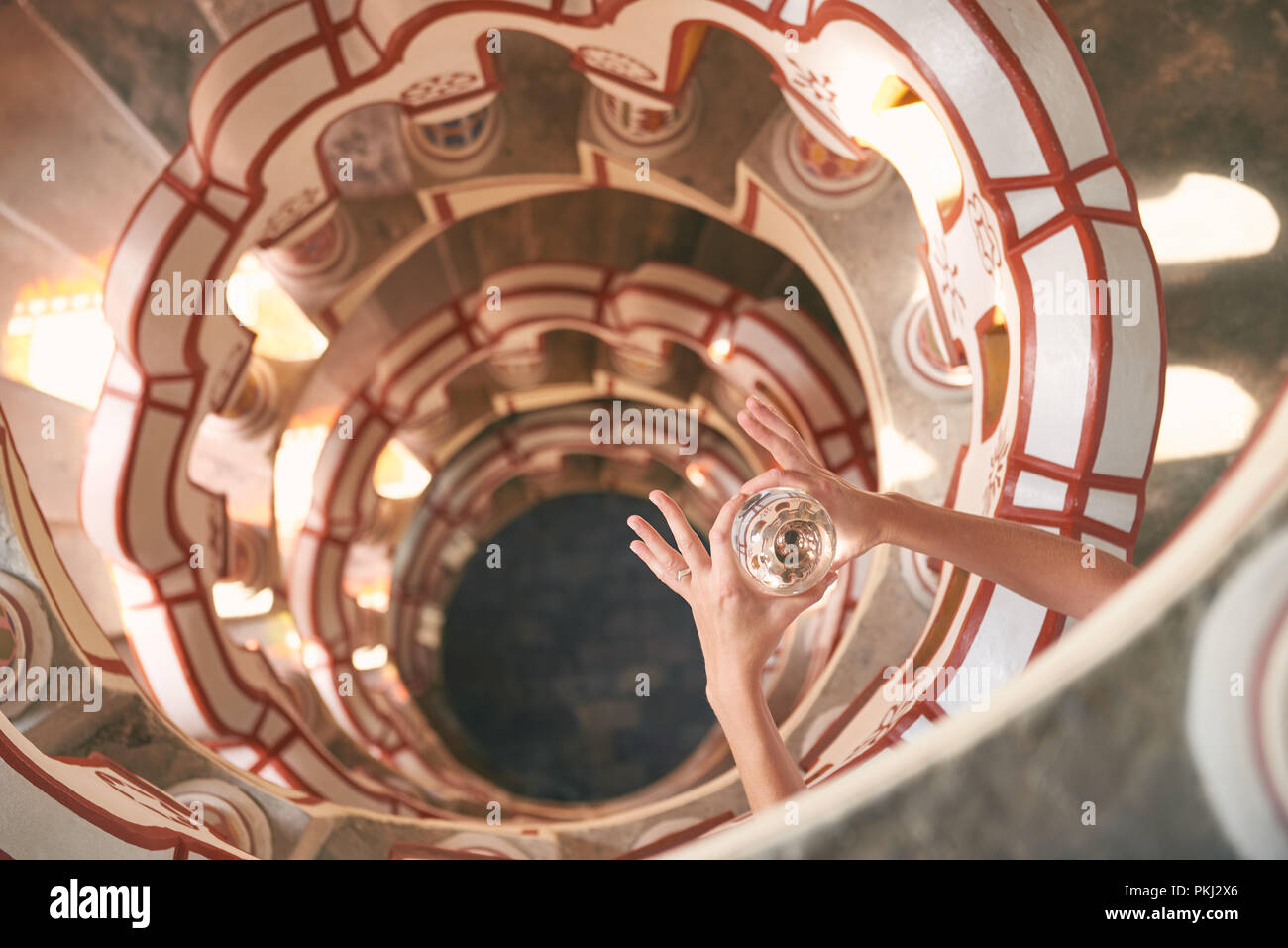 Concentrical circle stairs Stock Photo - Alamy