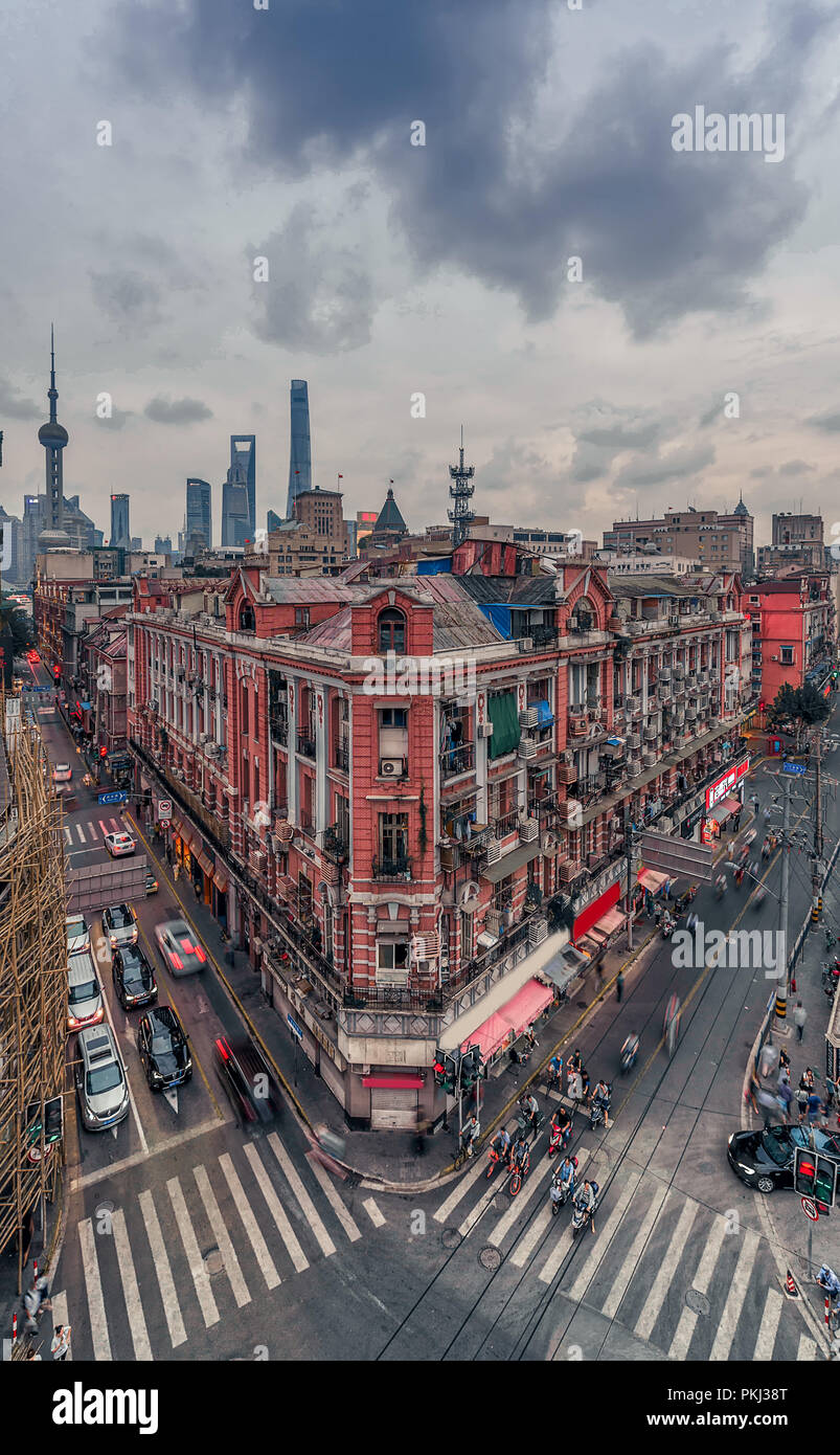 Shanghai urban construction Stock Photo - Alamy