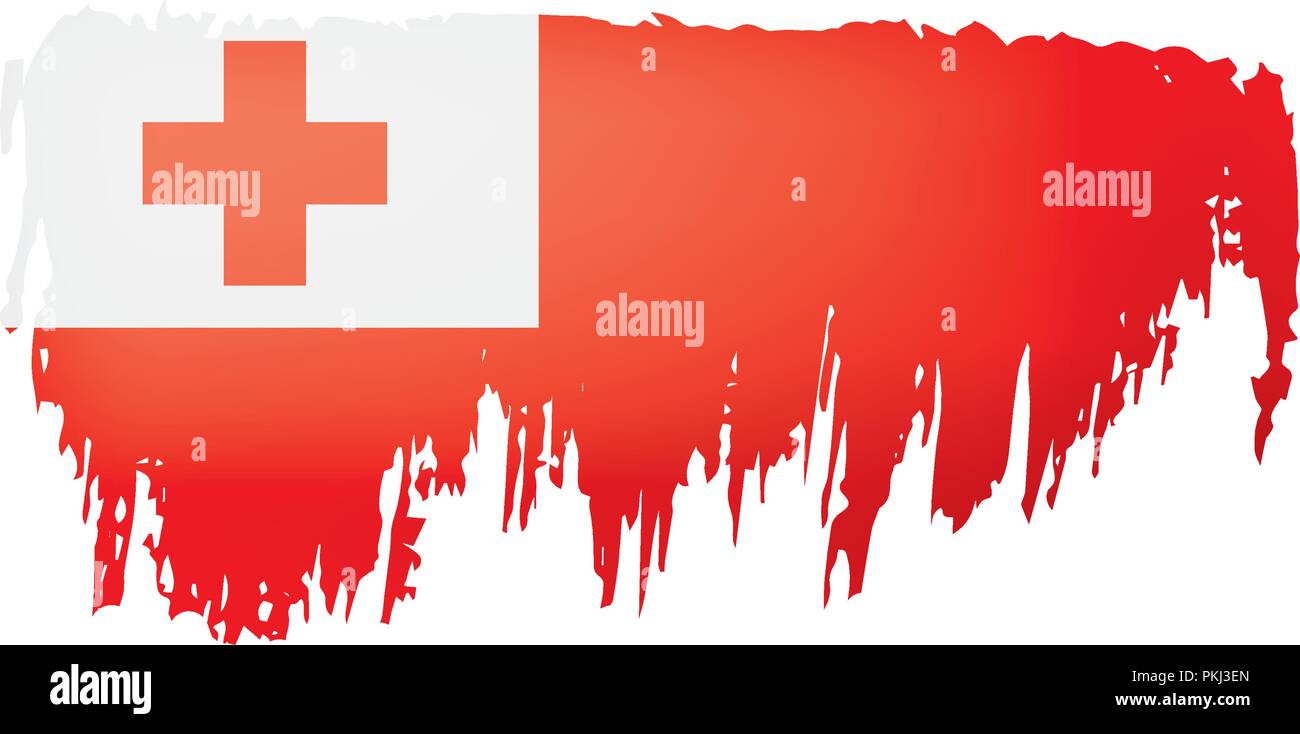 Tonga flag, vector illustration on a white background Stock Vector ...