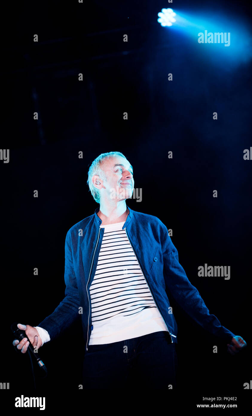 Concert of the British electronic group Underworld at the Bluedot ...