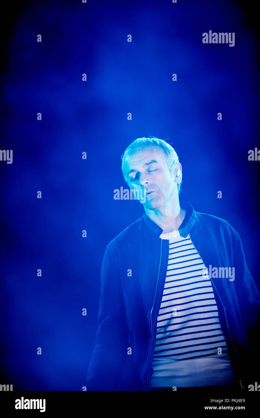 Concert of the British electronic group Underworld at the Bluedot ...