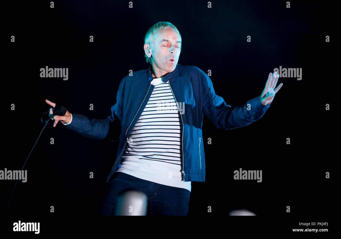 Concert of the British electronic group Underworld at the Bluedot ...