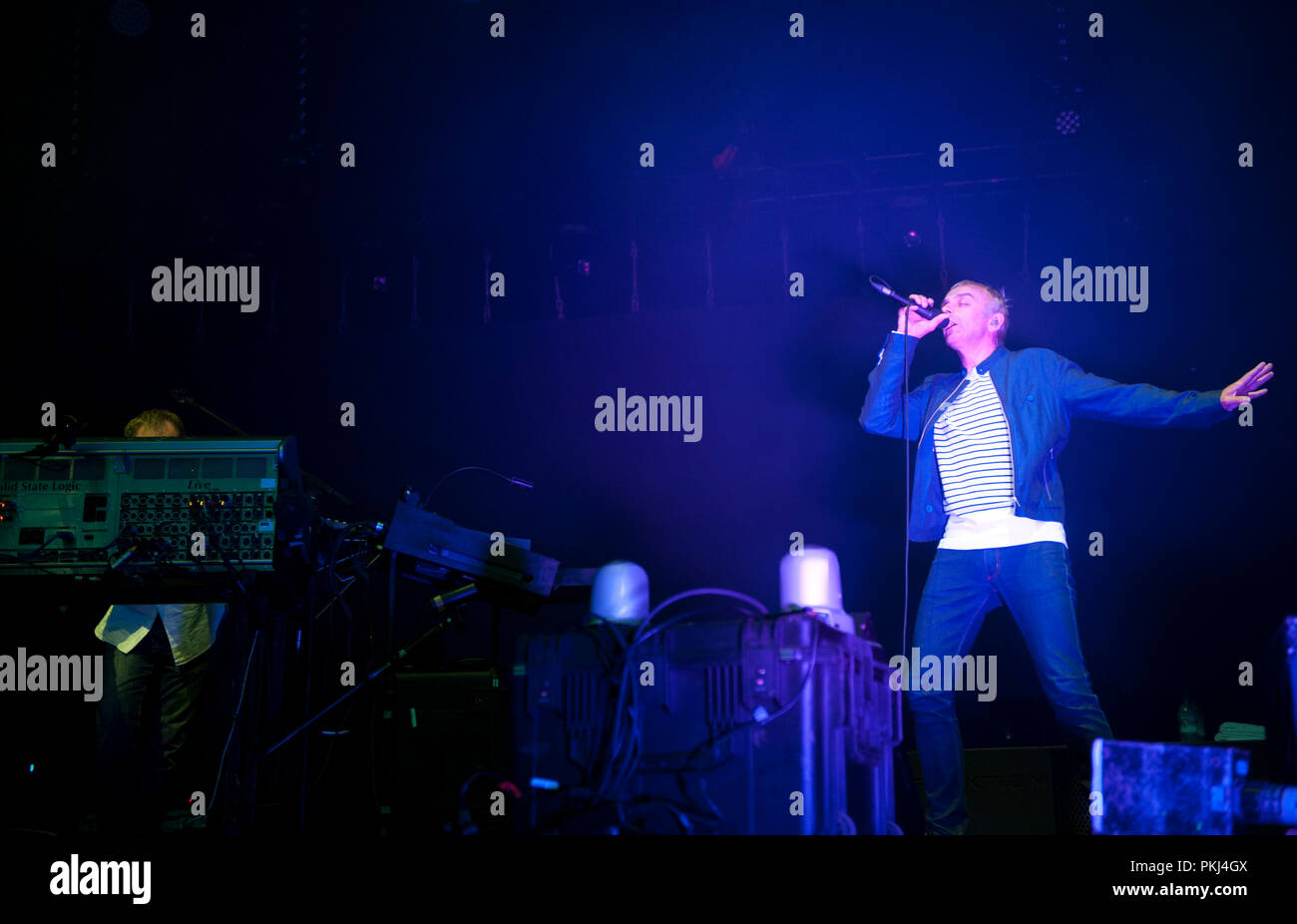 Concert of the British electronic group Underworld at the Bluedot ...