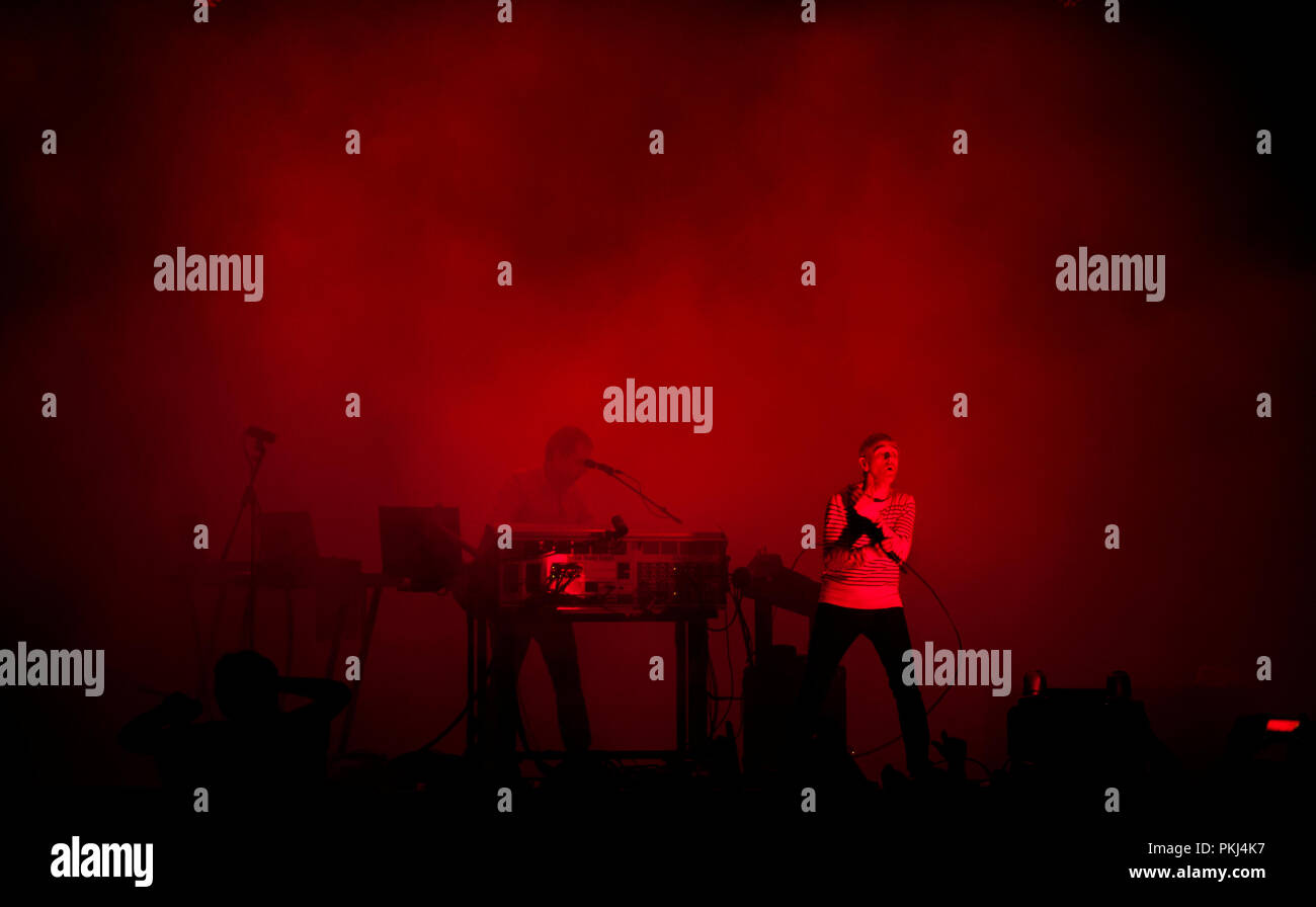 Concert of the British electronic group Underworld at the Bluedot ...