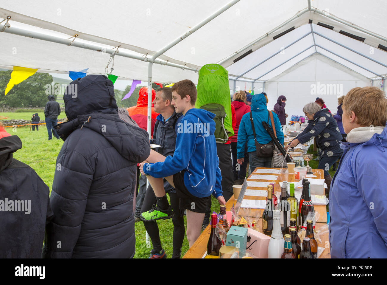 A very wet Halton Gill Gala in littondale, Yorkshire Dales, UK Stock ...