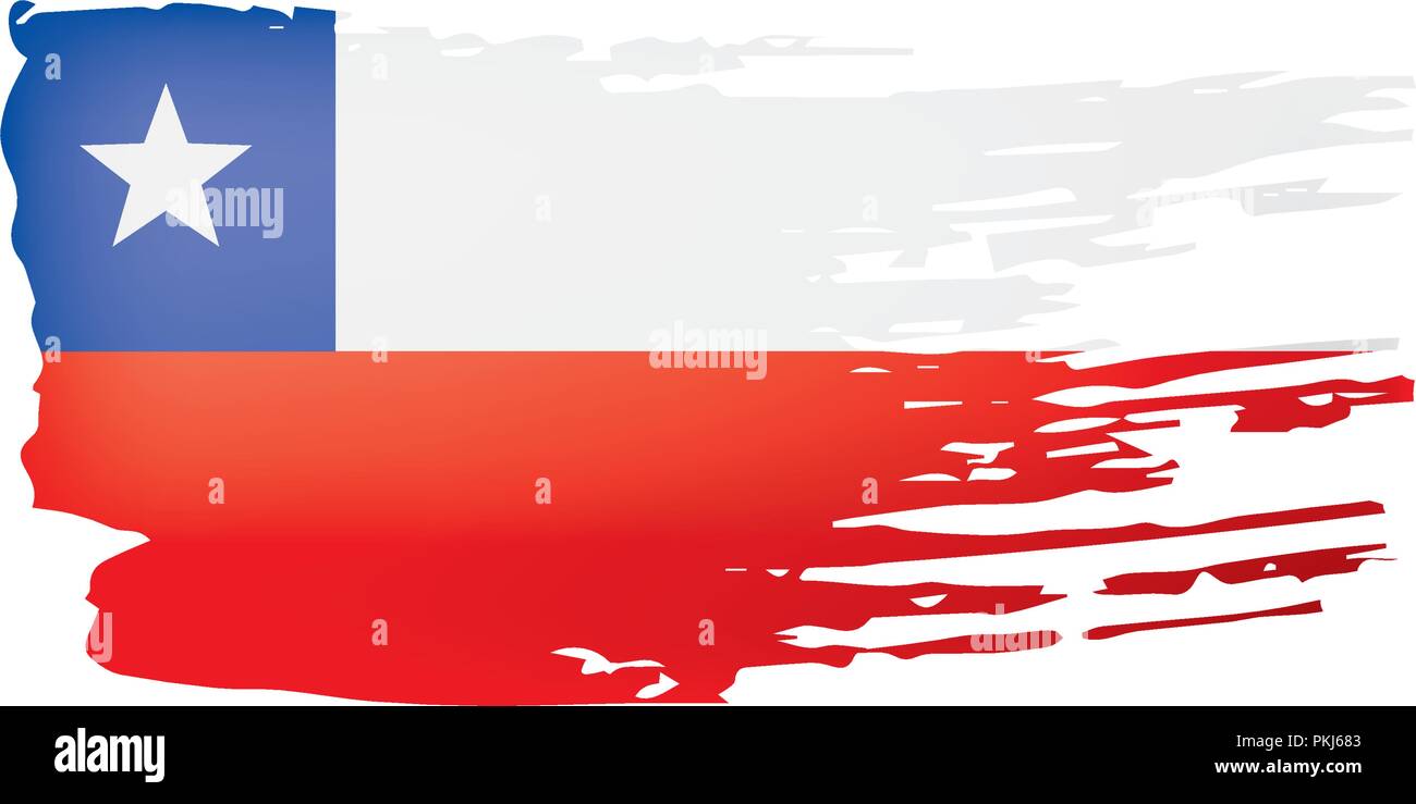 Chile flag, vector illustration on a white background Stock Vector ...