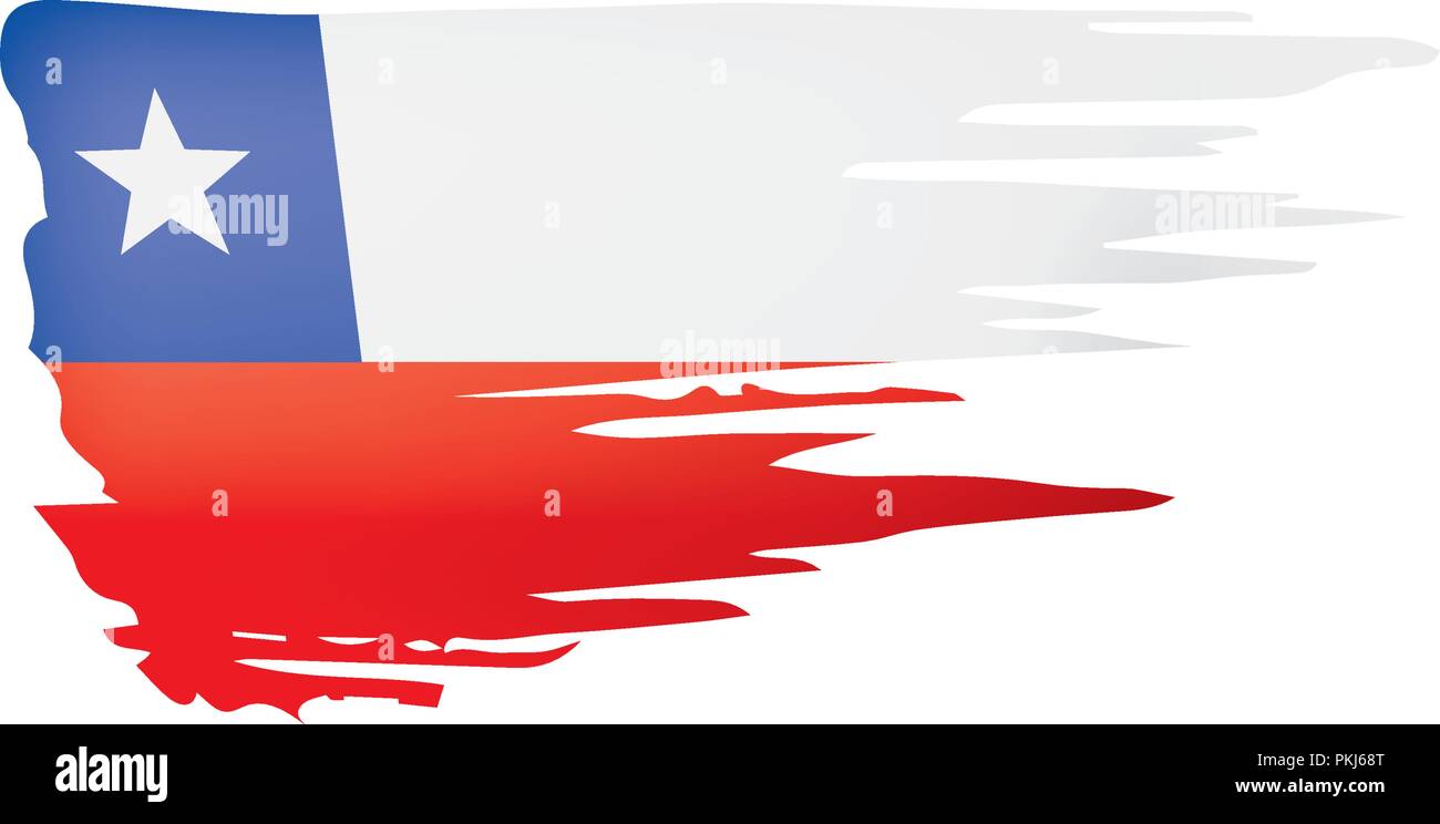 Chile flag, vector illustration on a white background Stock Vector ...