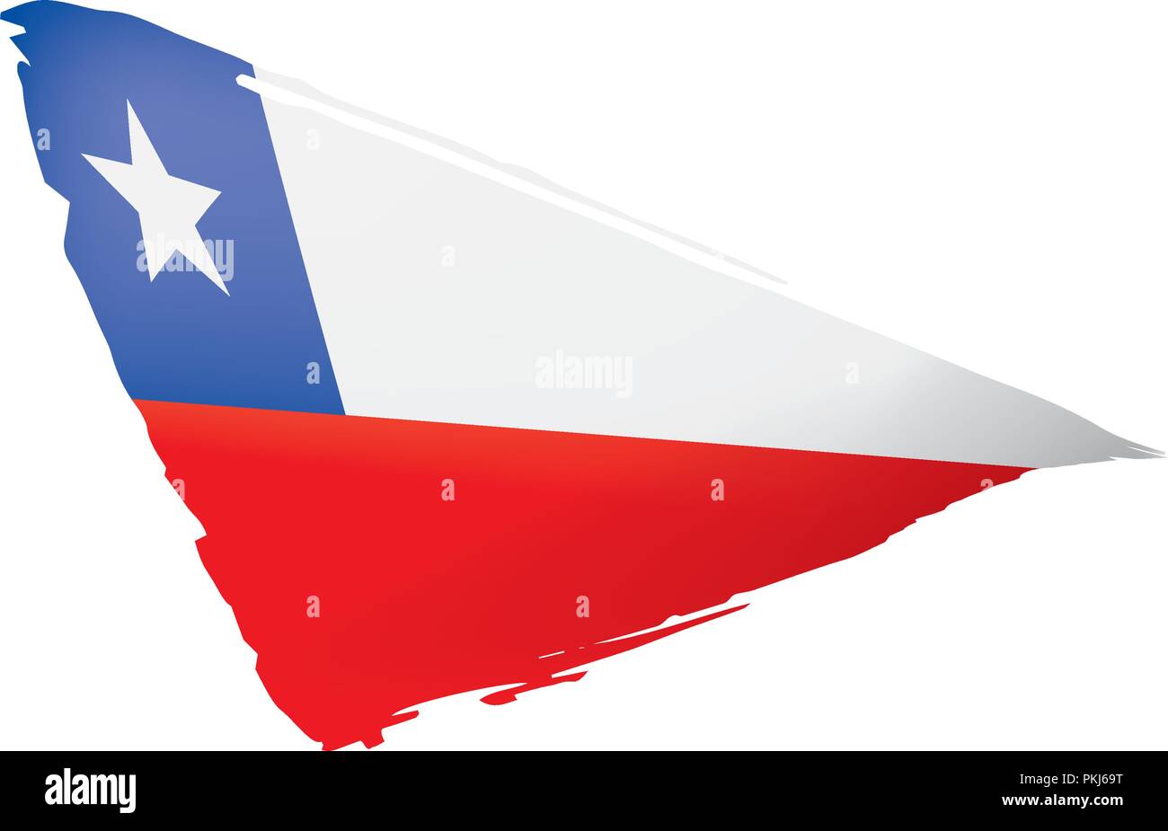 Chile flag, vector illustration on a white background Stock Vector ...