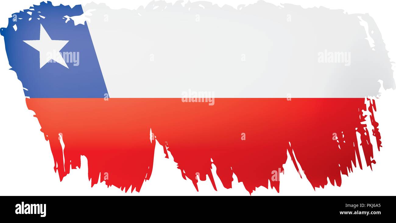 Chile flag, vector illustration on a white background Stock Vector ...