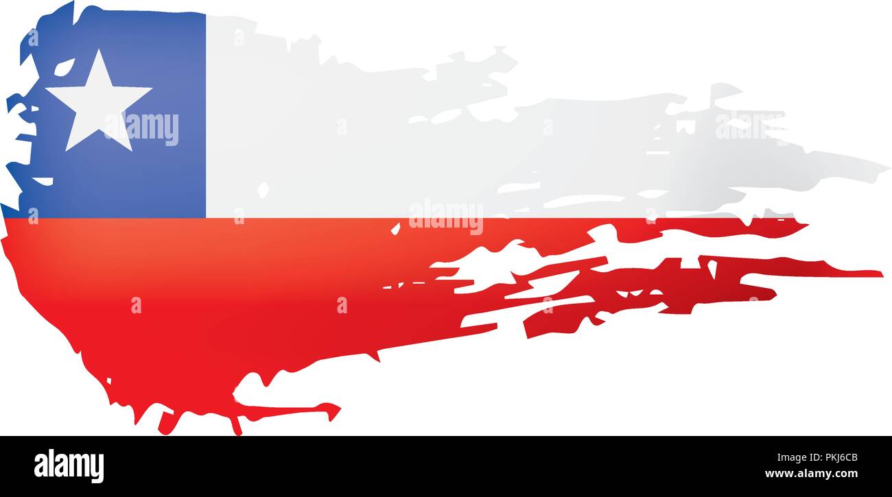 Chile flag, vector illustration on a white background Stock Vector ...