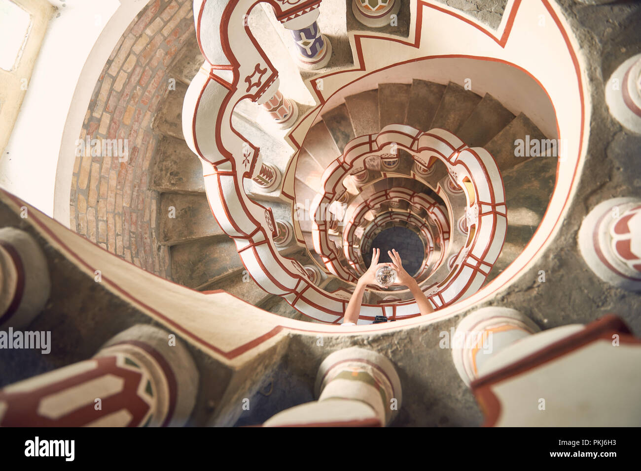 Concentrical circle stairs Stock Photo - Alamy