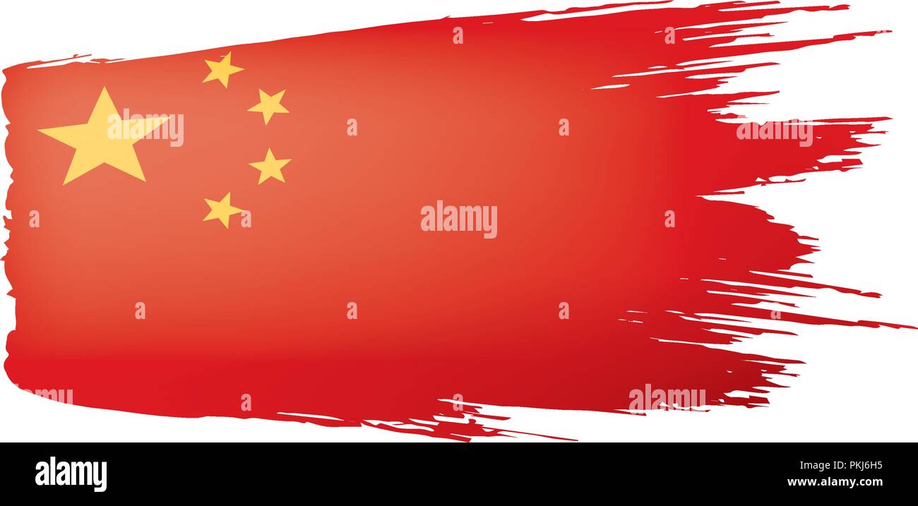 China flag, vector illustration on a white background Stock Vector ...