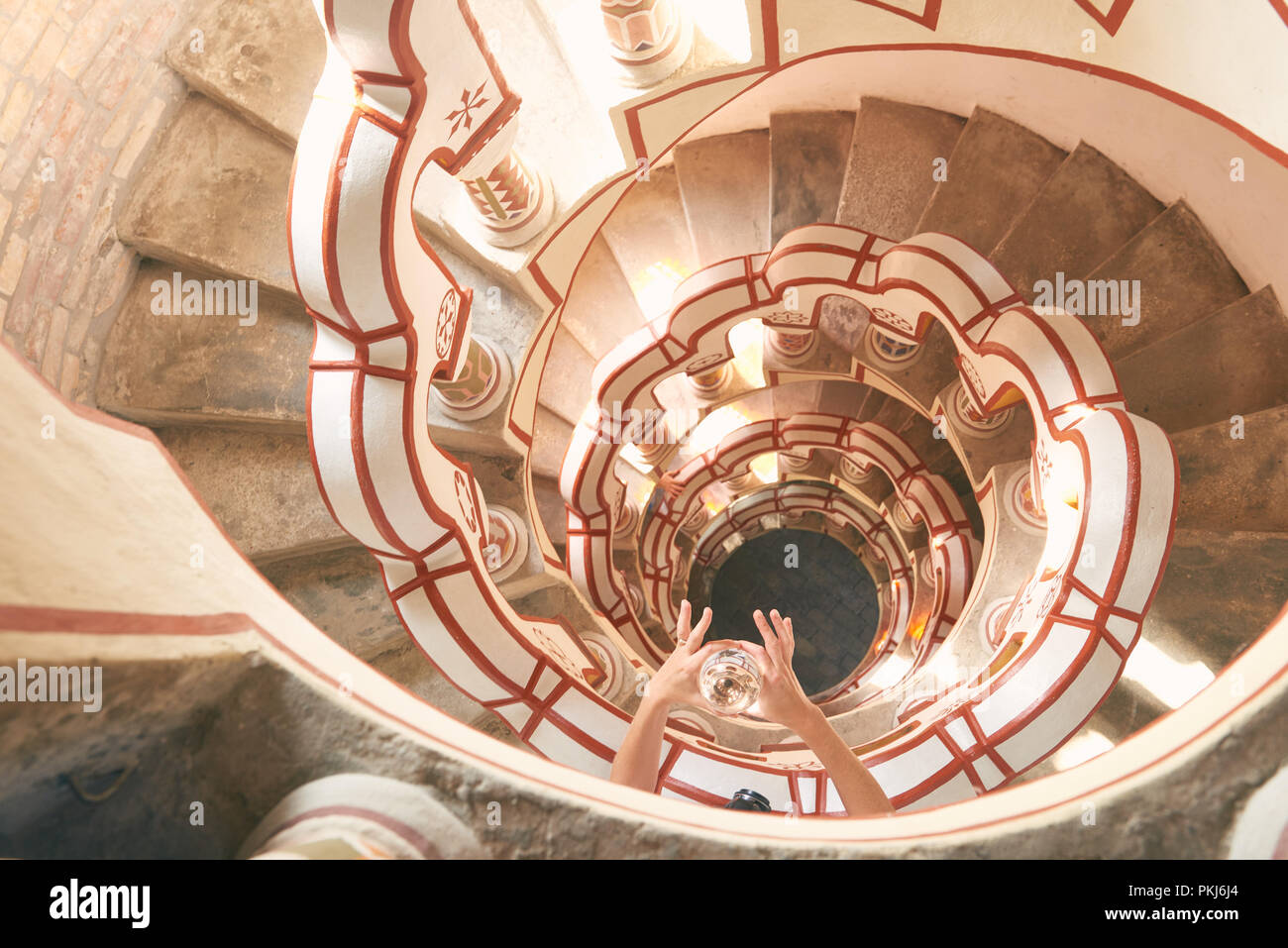 Concentrical circle stairs Stock Photo - Alamy