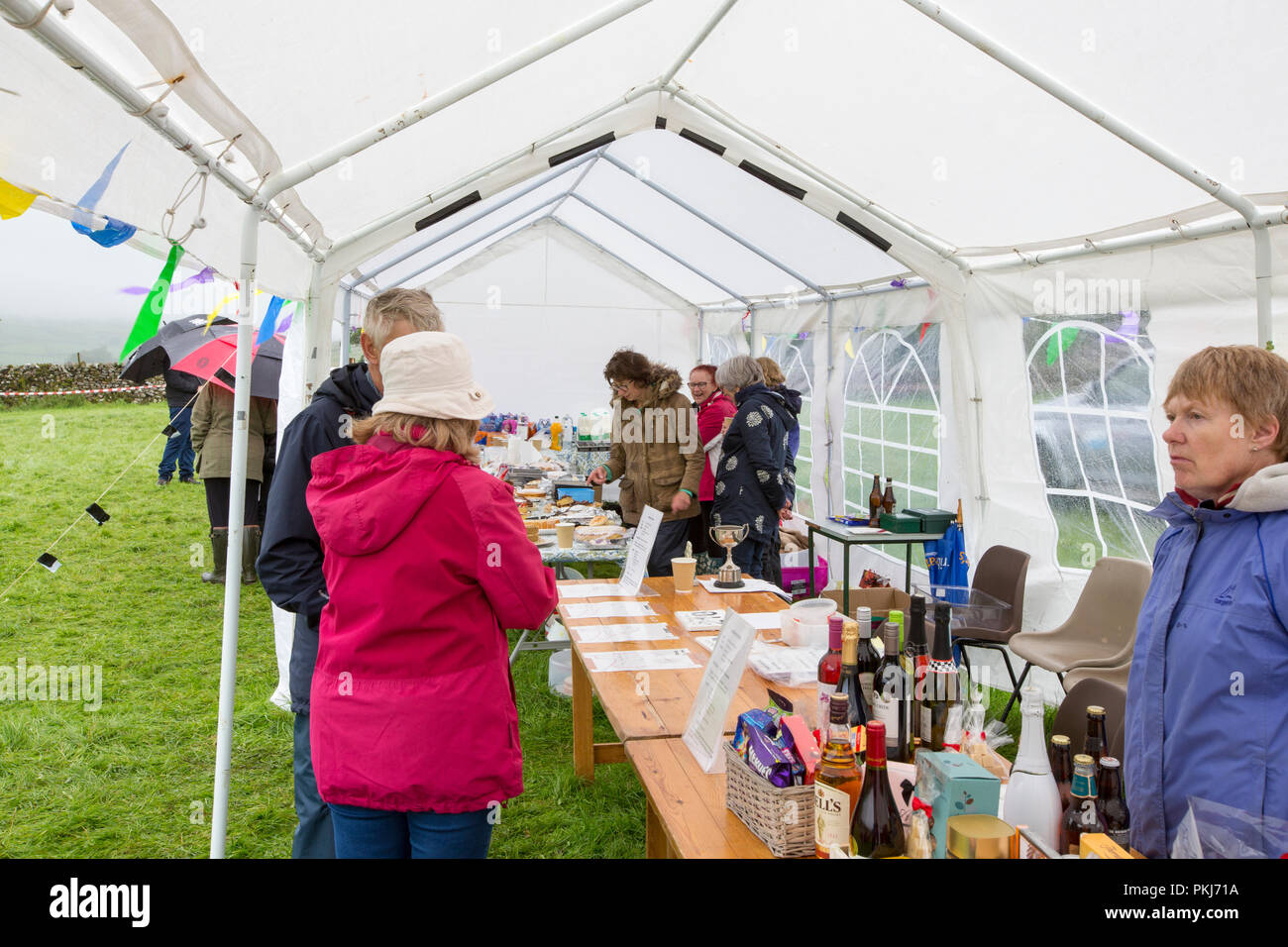 A very wet Halton Gill Gala in littondale, Yorkshire Dales, UK Stock ...
