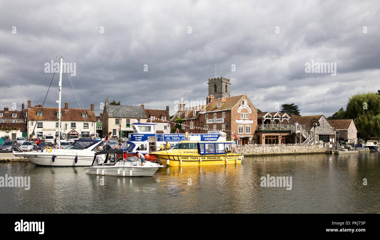 Quayside and River Frome, Wareham, Dorset, England Stock Photo - Alamy