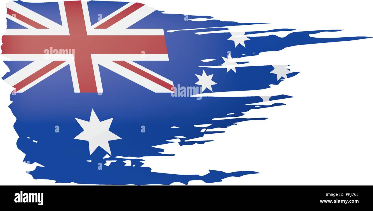 Australia flag, vector illustration on a white background Stock Vector ...