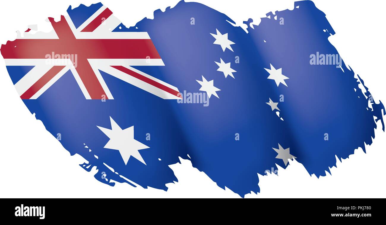 Australia flag, vector illustration on a white background Stock Vector ...