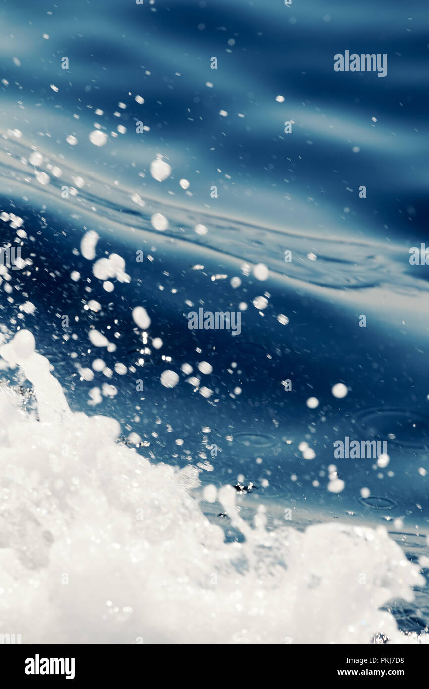 Ocean wave surface, crashing wave with foam on its top Stock Photo - Alamy