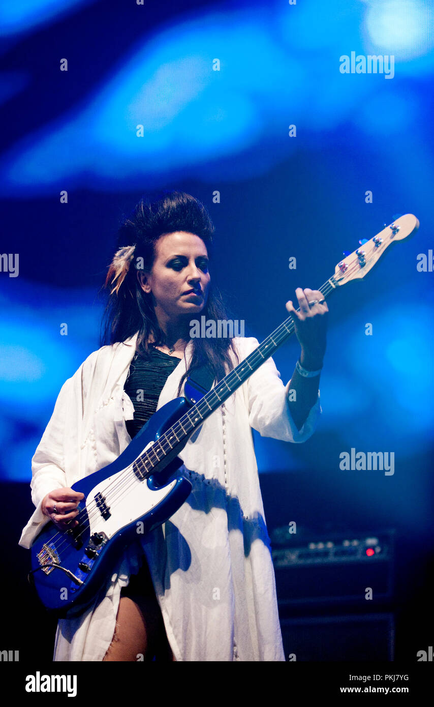 British new wave band Visage in concert at the Sinner's Day festival in ...
