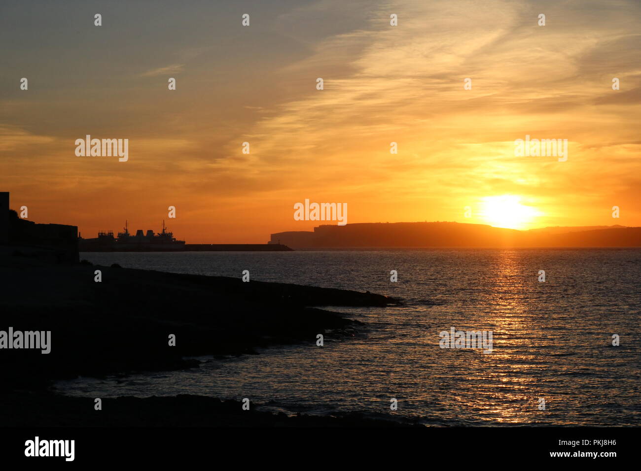 Amazing sunset captured in Malta Stock Photo - Alamy