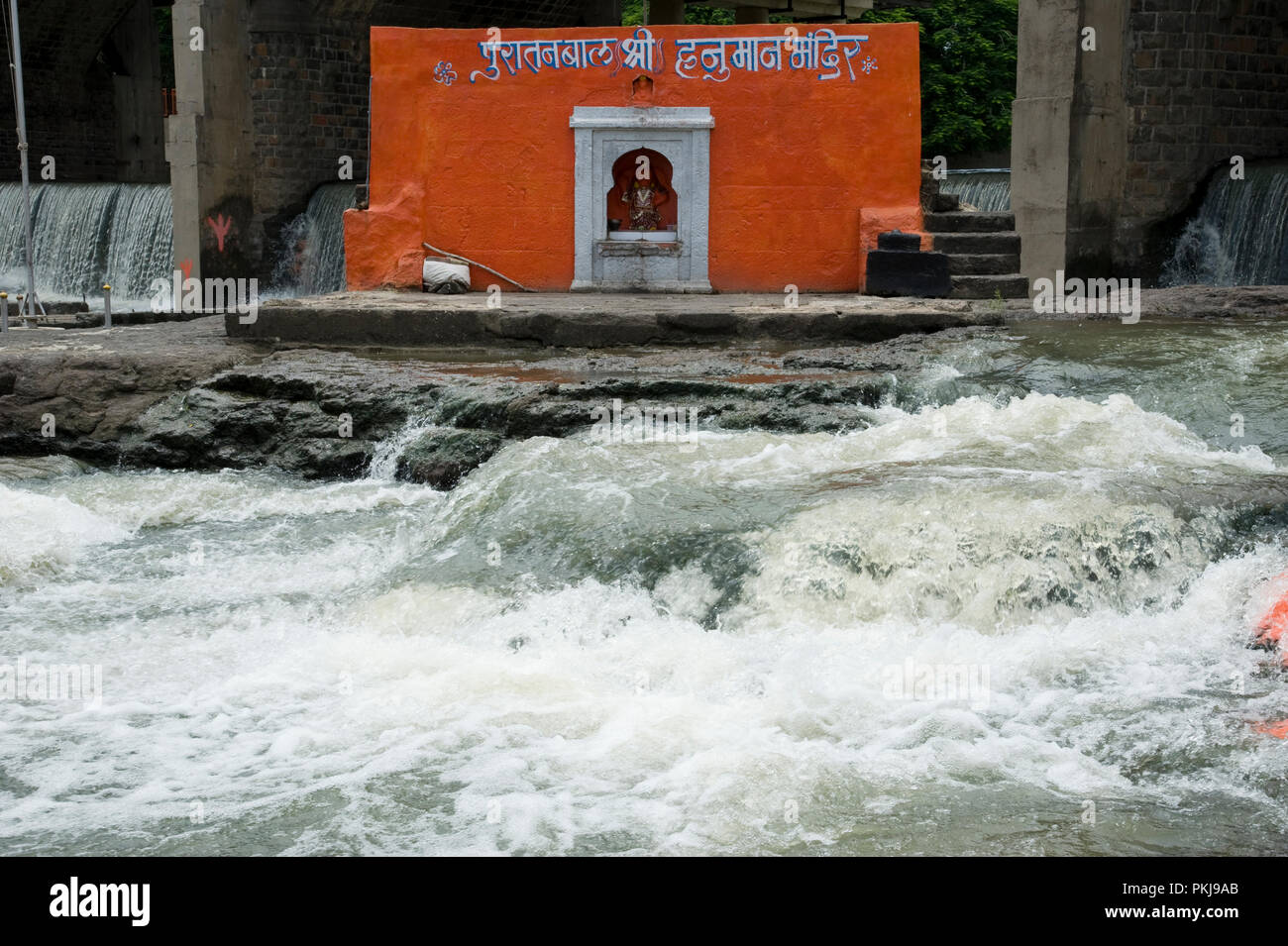 Old hanuman temple at Nashik Panchavati ram kund on godavari river in ...