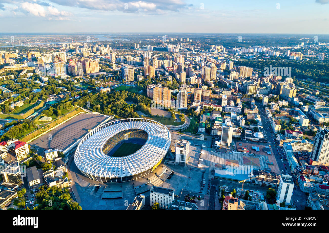 View of the Olympic Stadium in Kiev, Ukraine Stock Photo - Alamy