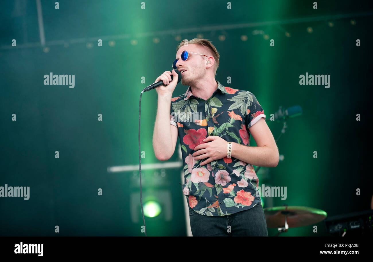 Concert of the Belgian pop band Willow at the Woosha festival, in ...