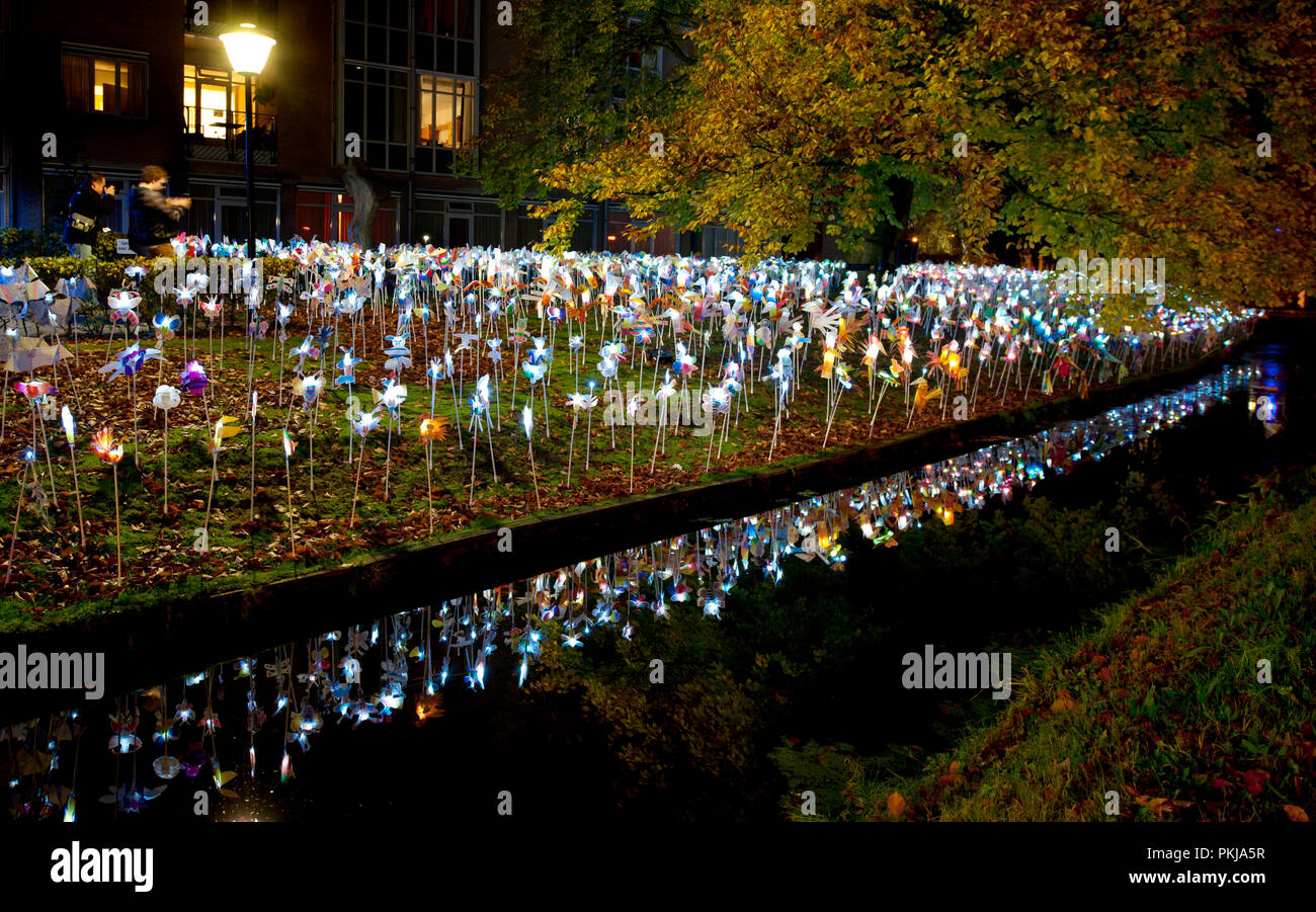 The Wings Of Light installation at the Glow Lightfestival in Eindhoven ...