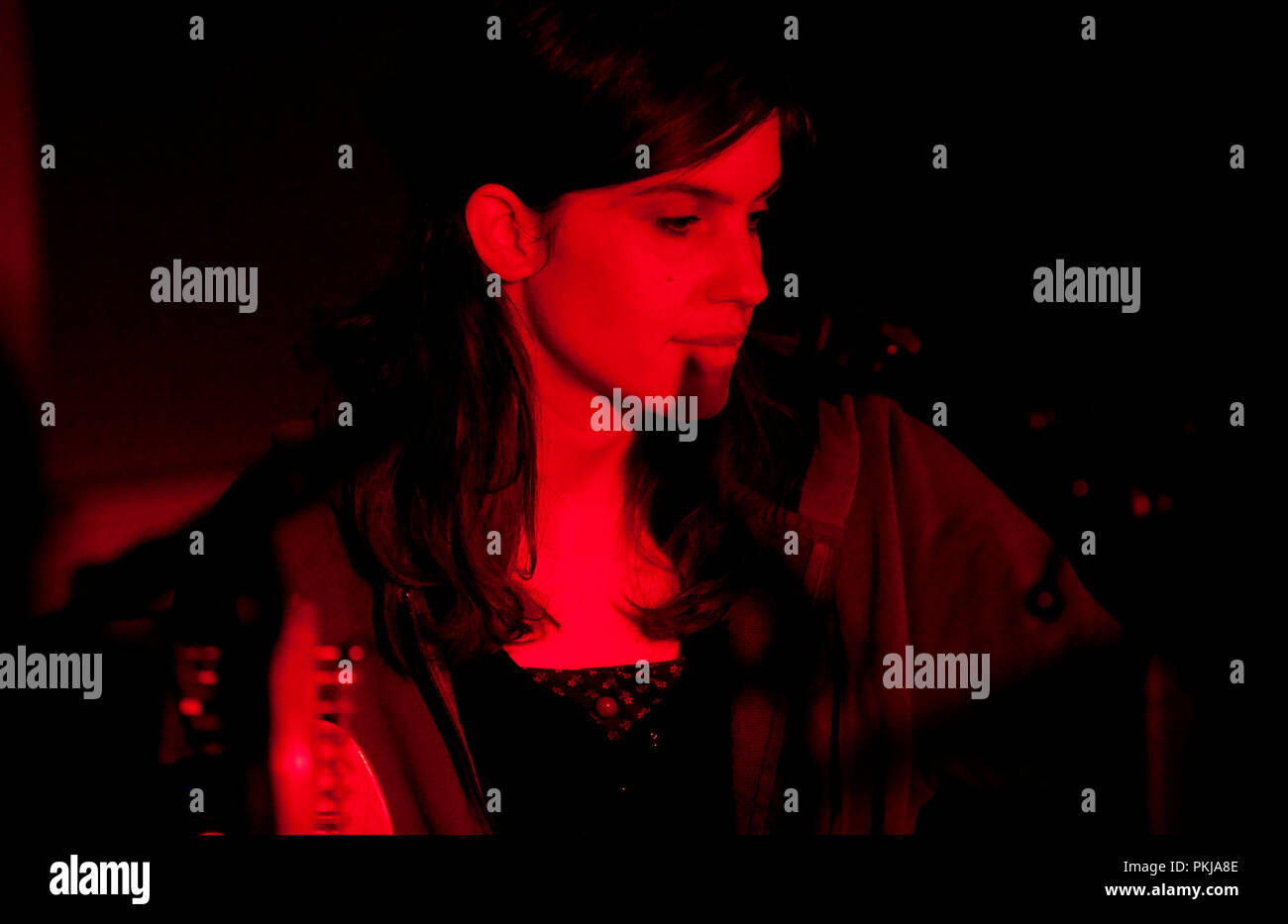 Belgian actress Laura Verlinden performing with her band Wolf in the ...