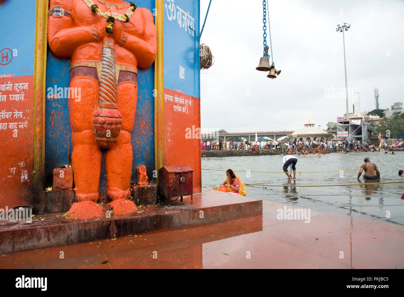 Statue of hanuman ji at Panchavati ram kund in nashik maharashtra India ...