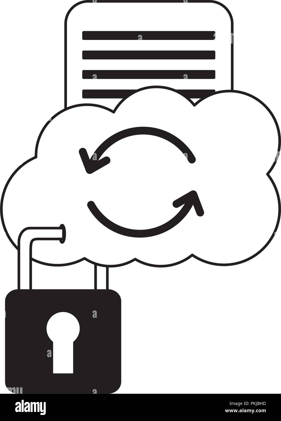 cloud reload storage data security document vector illustration Stock Vector Image & Art - Alamy