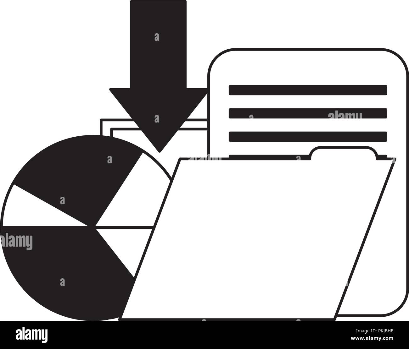 download data folder file report business vector illustration Stock ...