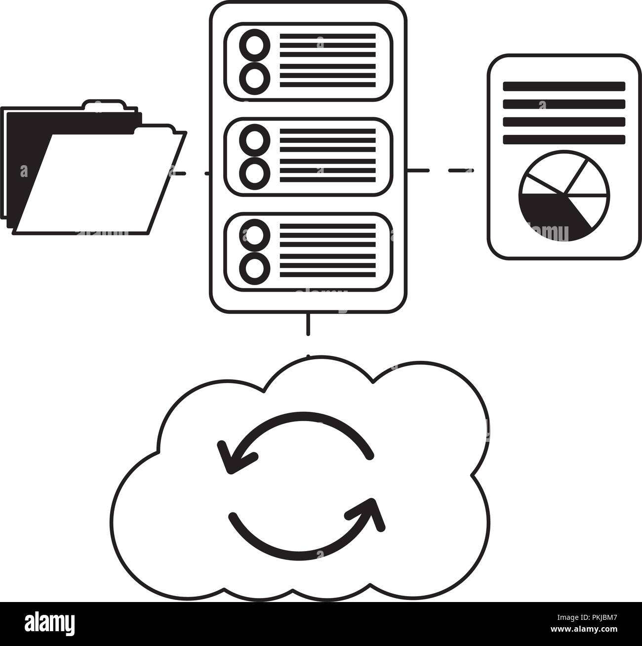 Database Server Cloud Computing File Information Connection Vector