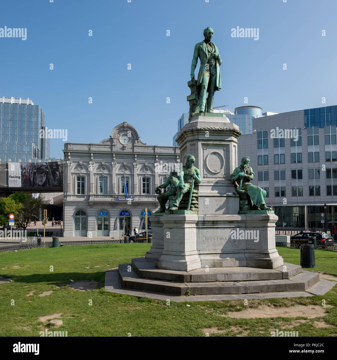 Statue european parliament in brussels hi-res stock photography and ...