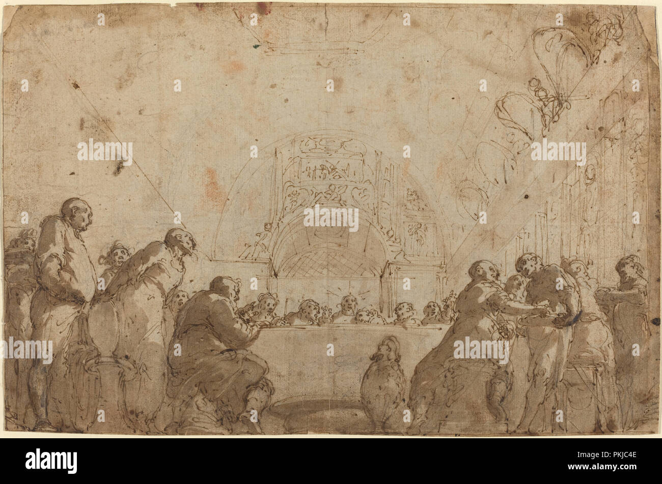 The Last Supper. Dimensions: overall: 22.7 x 34.5 cm (8 15/16 x 13 9/16 ...