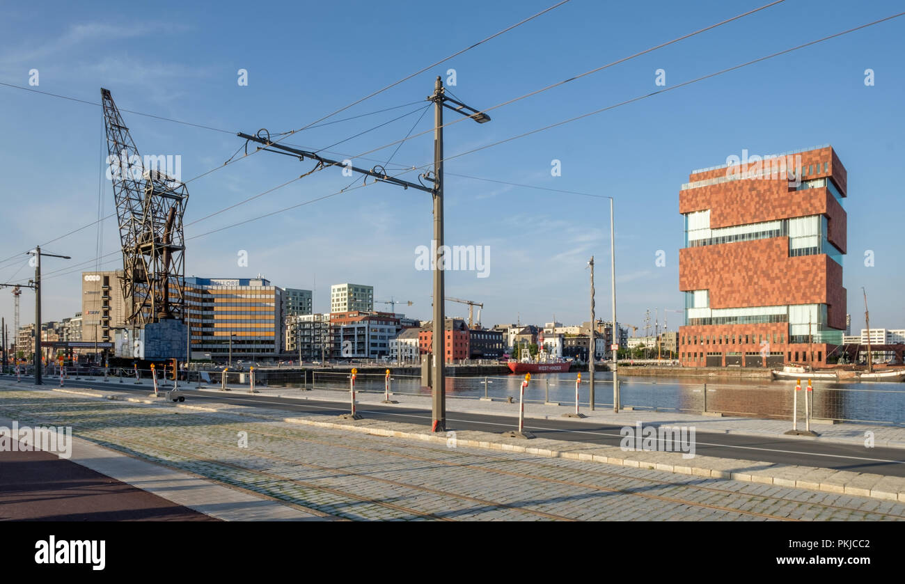 View on new tramline in front of MAS Museum, Wednesday 14 June 2017 ...