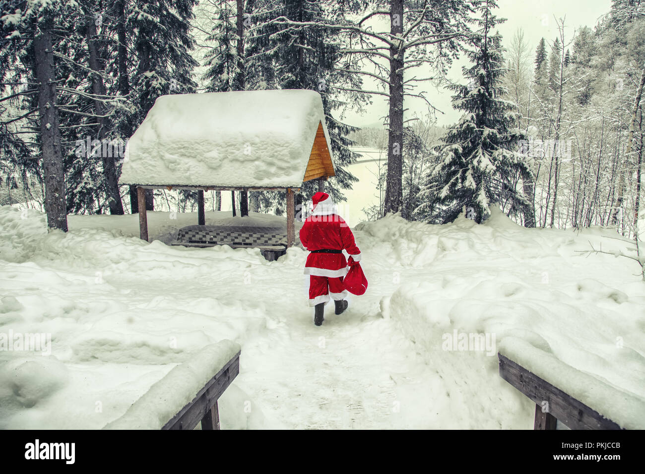 The daily life of Santa Claus. Home of Santa Claus at the North Pole ...