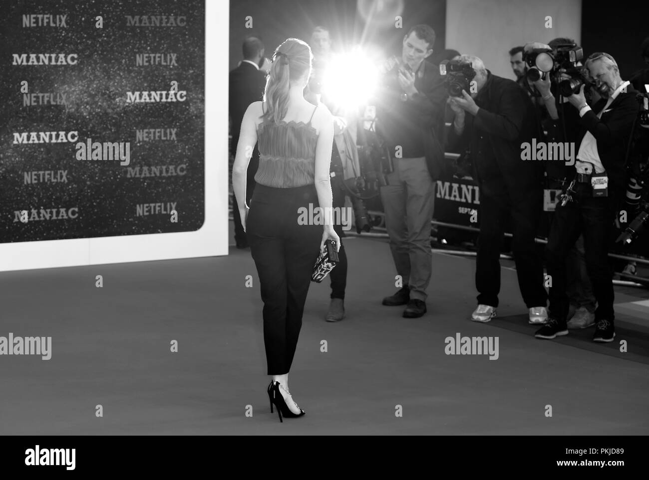 Emma stone back view Black and White Stock Photos & Images - Alamy