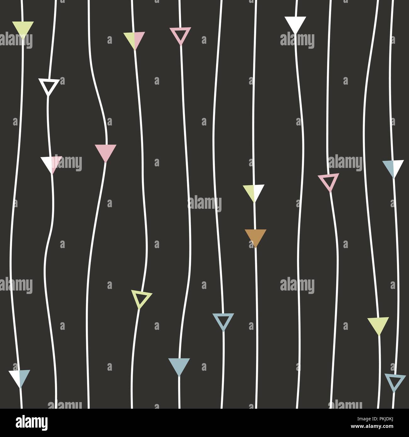 Triangle thread vector seamless pattern Abstract string black texture ...