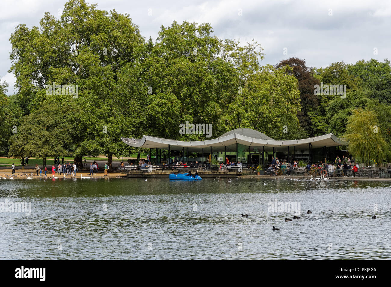 The Serpentine lake in Hyde Park, London England United Kingdom UK ...