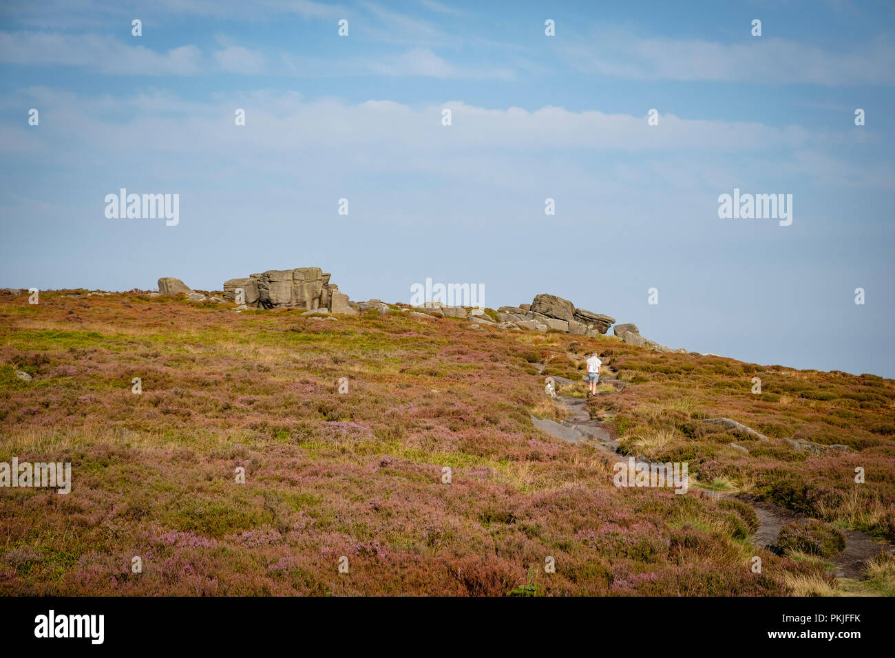 The Buck Stones situated on Ilkley Moor, West Yorkshire, England, UK ...