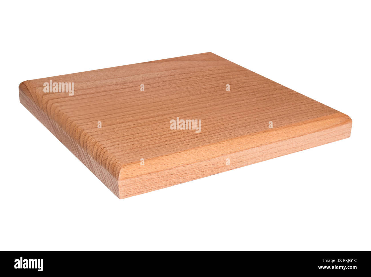Wooden square board isolated on white background Stock Photo - Alamy