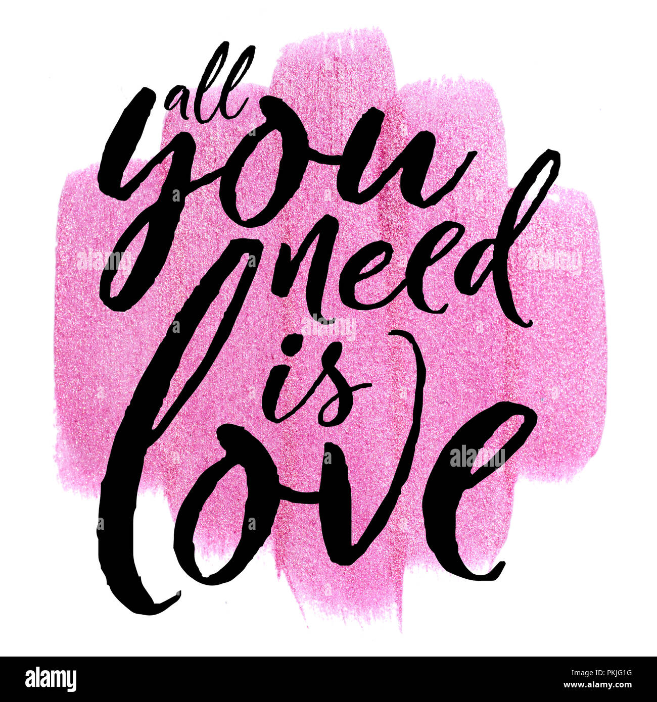 Love need hand lettering Cut Out Stock Images & Pictures - Alamy