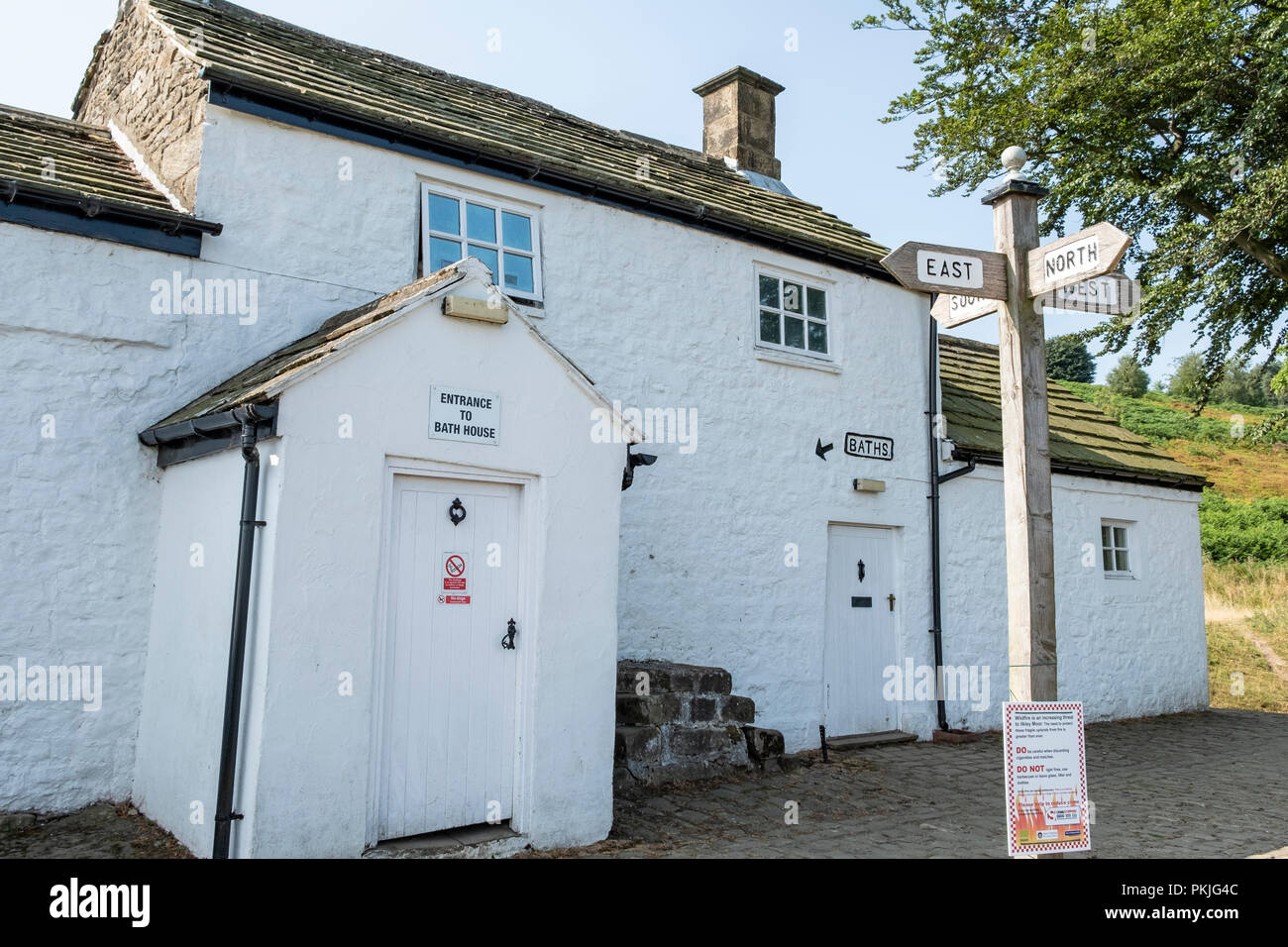 White Wells Baths and Cafe situated on the edge of Ilkley Moor, West ...
