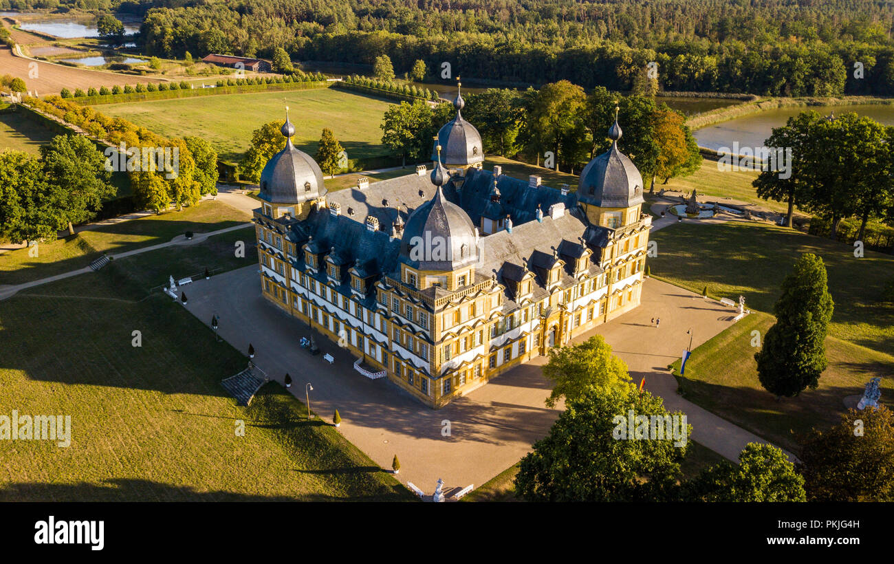 Schloss Seehof castle, Memmelsdorf, Upper Franconia, Bavaria, Germany ...