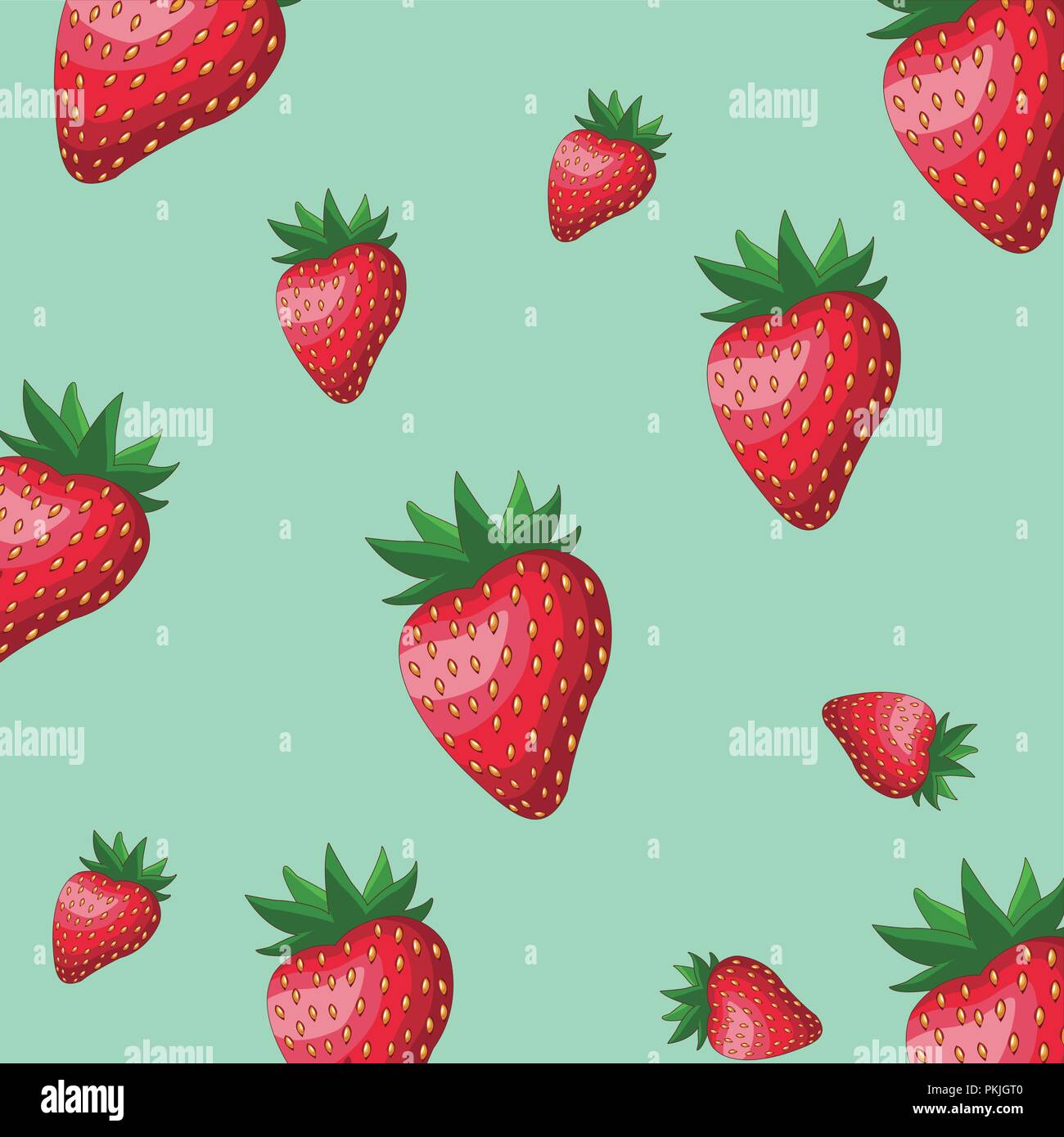 Strawberry pattern background Stock Vector Image & Art - Alamy