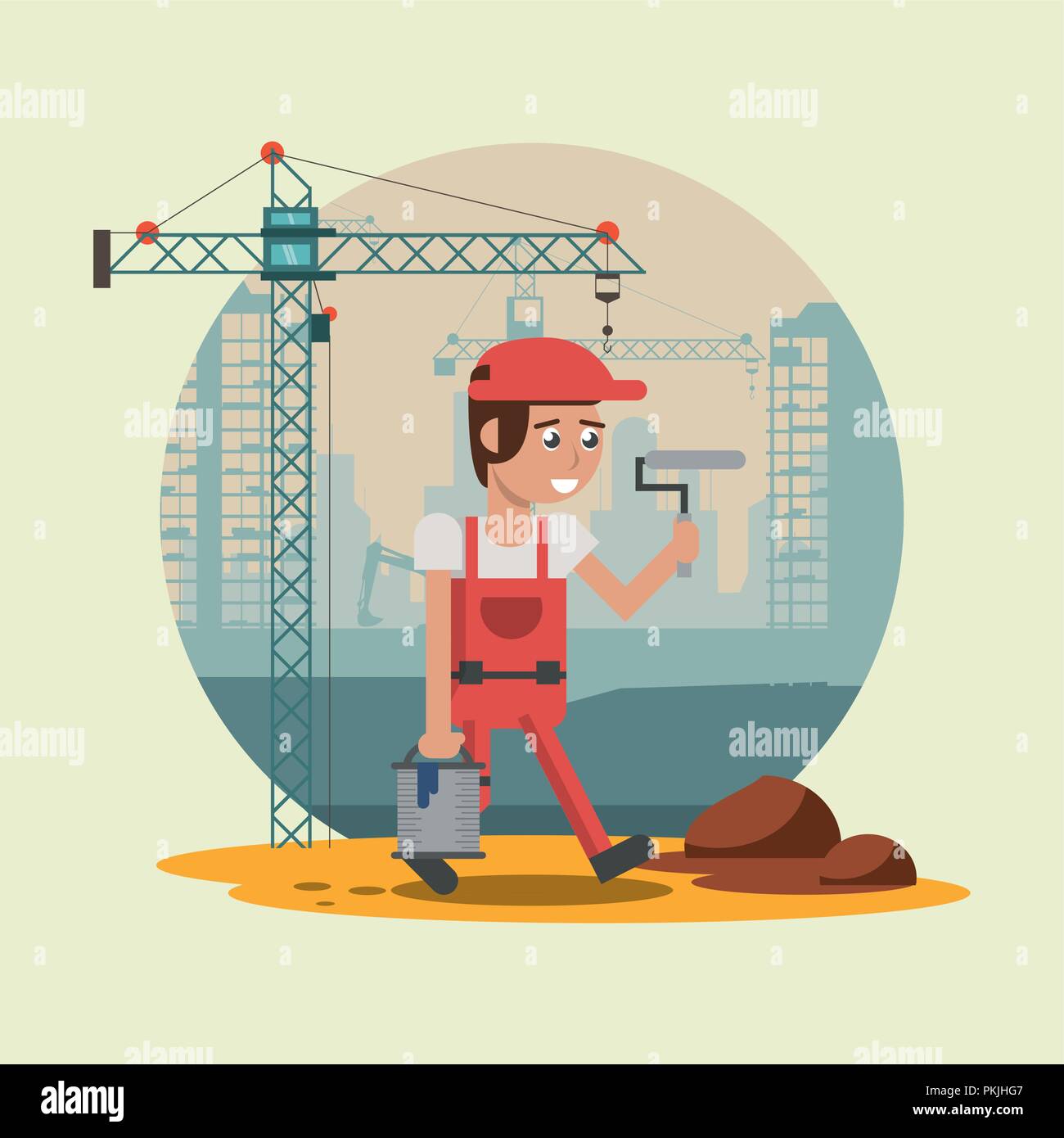 Construction worker cartoons Stock Vector Image & Art - Alamy