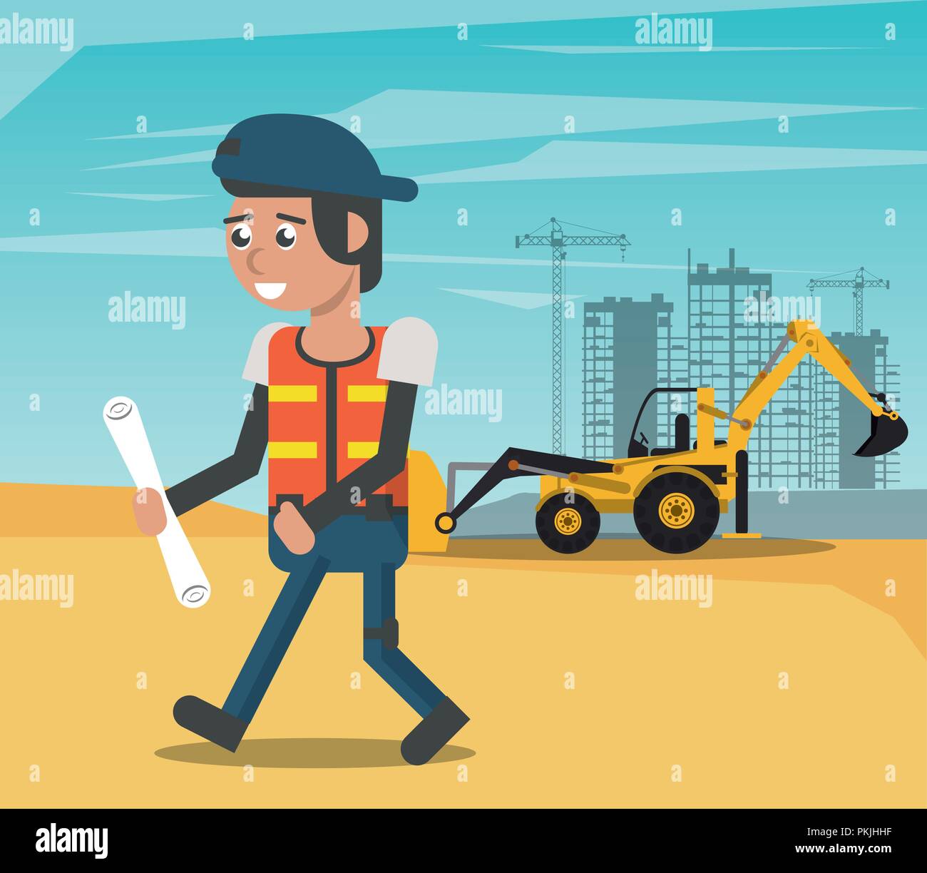 Construction worker cartoons Stock Vector Image & Art - Alamy