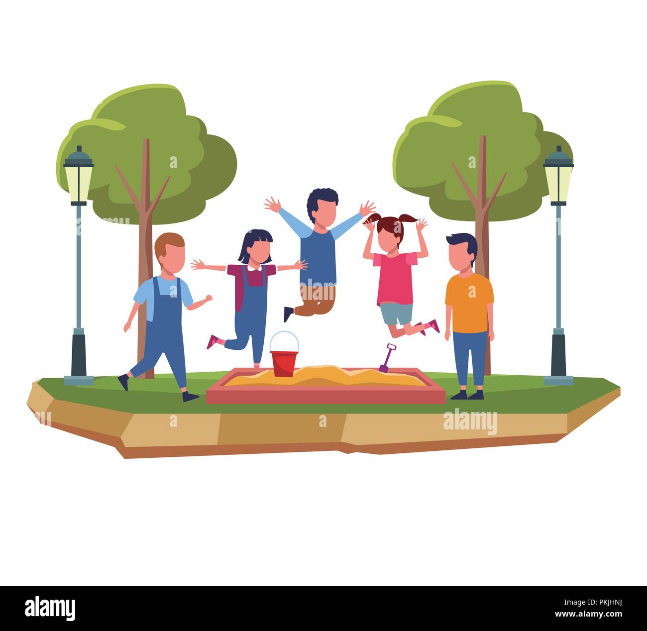 Kids at park Stock Vector Image & Art - Alamy