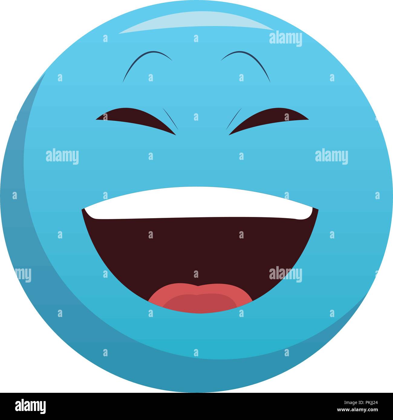 Laugh chat emoticon Stock Vector Image & Art - Alamy